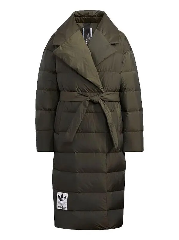 Adidas Originals Long Down Jacket - Olive Green