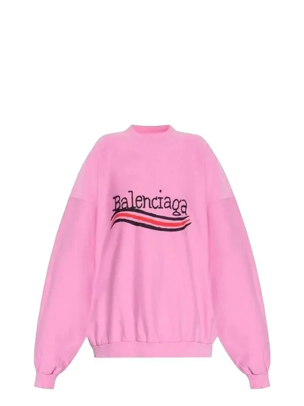 Balenciaga Fw23 Logo Sweatshirt - Pink/black/red
