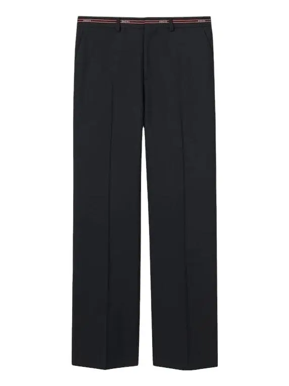 Gucci Wool Pants With Selvedge Detail - Black