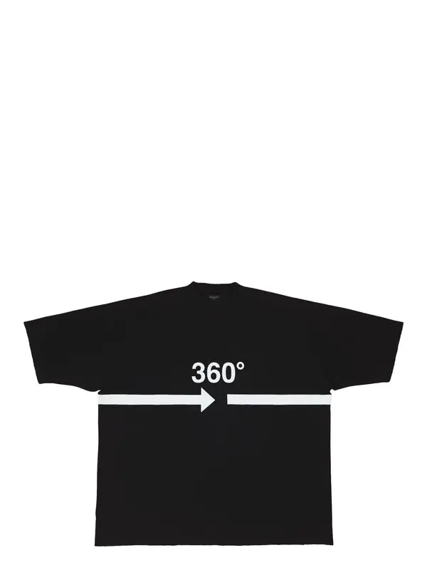 Balenciaga Oversized 360° Tubular T-shirt - Black