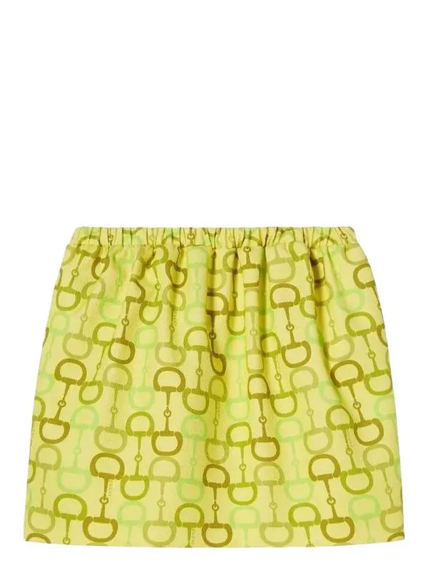 Gucci Printed Mini Skirt - Lime Green
