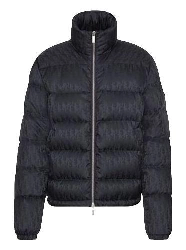 Dior Oblique Down Jacket In Nylon Jacquard - Black