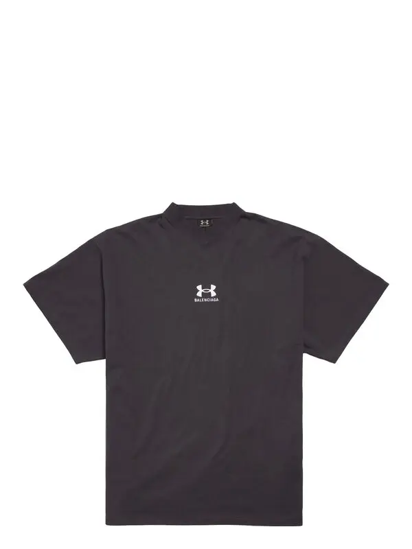 Balenciaga X Under Armour T-shirt Oversized Fit 'black White - Black/white