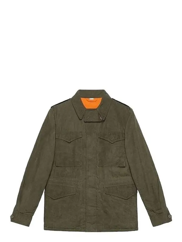 Gucci Short Street Style Plain Blazers Jackets - Olive Green