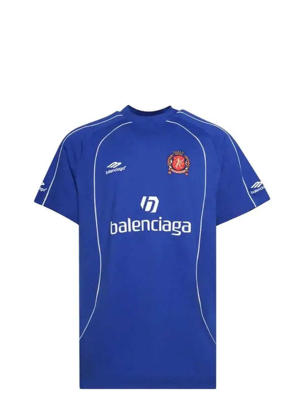 Balenciaga Oversized Soccer Jersey - Blue