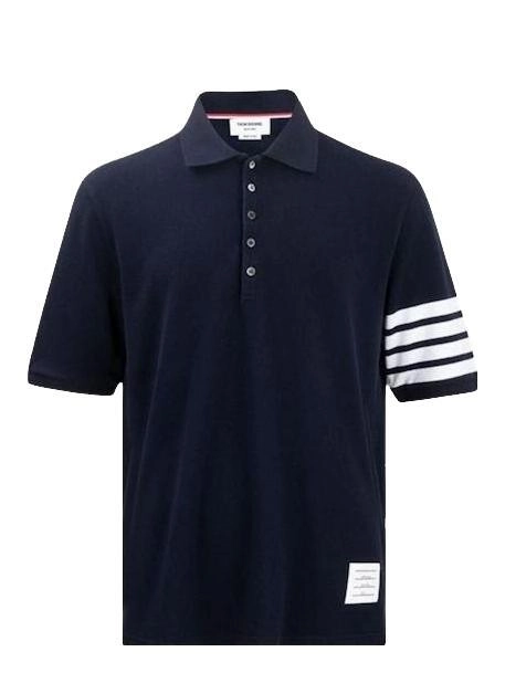 Thom Browne Collar Short Sleeve T-shirt - Navy
