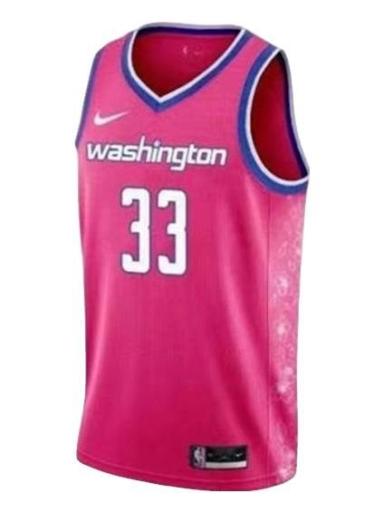 Nike X Nba Washington Wizards 22-23 Jersey Kyle Kuzma 33 - Pink/blue