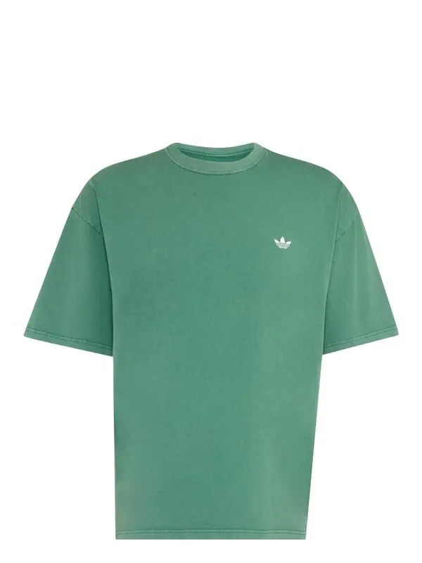 Adidas Trefoil Essentials Washed Loose Dropped T-shirt Asia Sizing - Collegiate Green