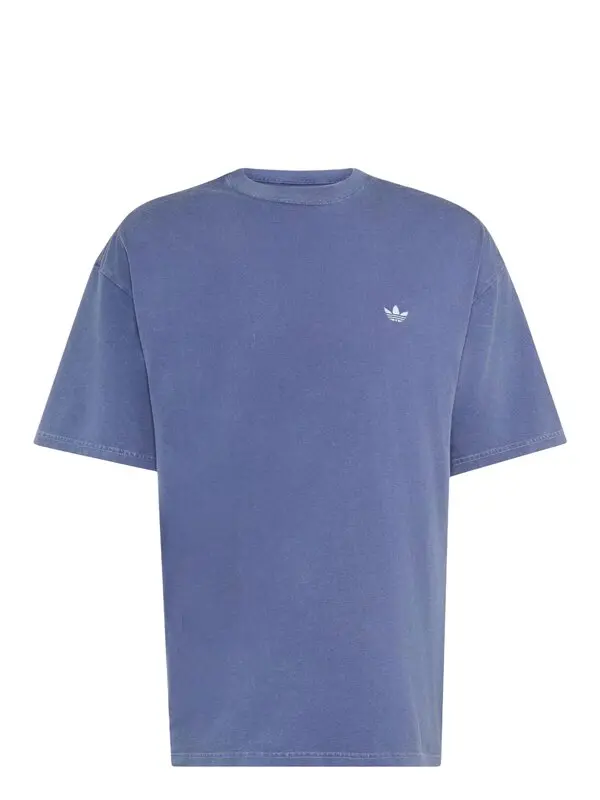 Adidas Trefoil Essentials Washed Loose Dropped T-shirt Asia Sizing - Dark Blue