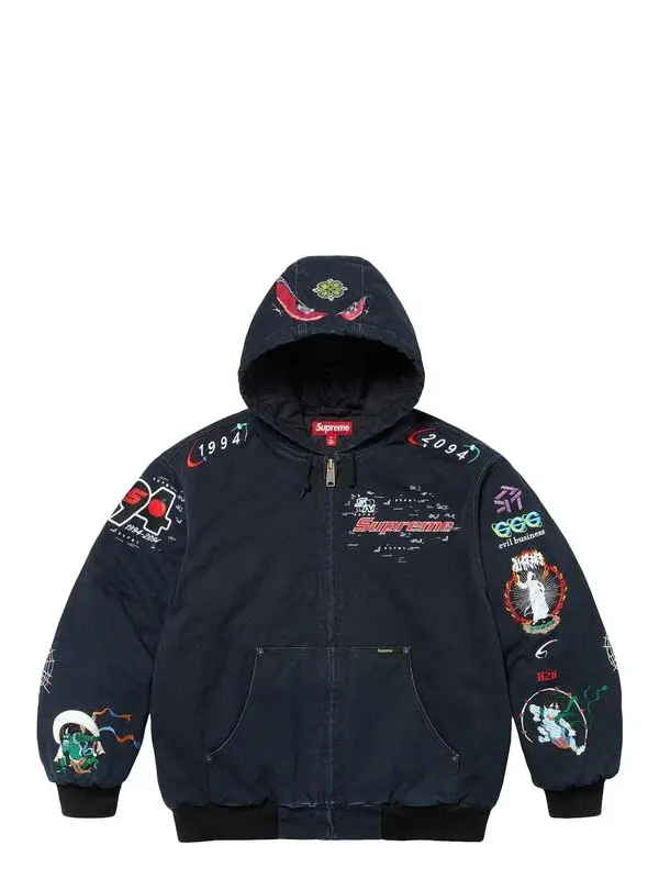 Supreme Aoi Hooded Work Jacket - Black/multi-color