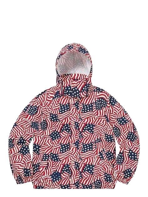 Supreme Raglan Court Jacket - Red/white/black