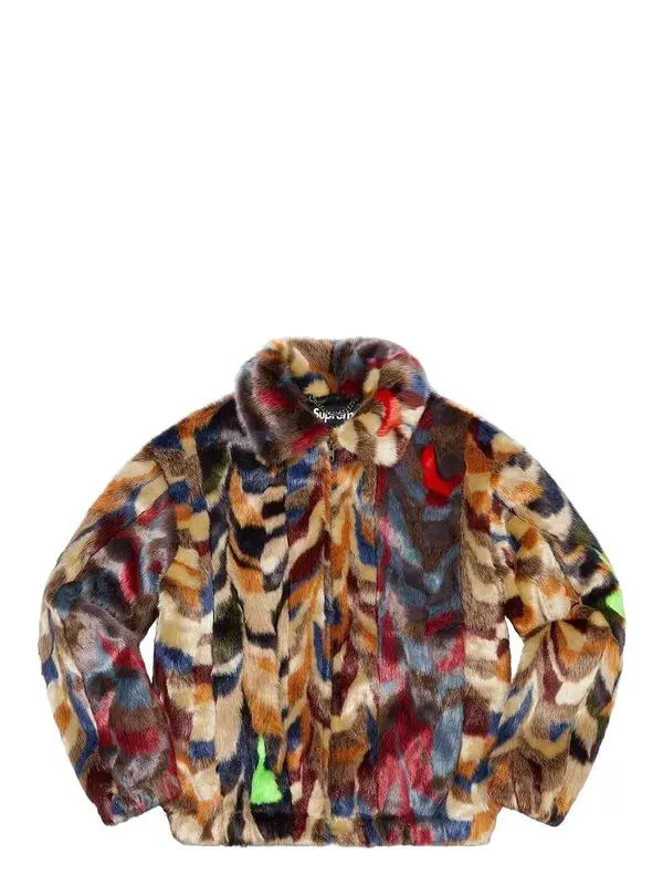 Supreme Faux Fur Bomber Jacket - Multi-color
