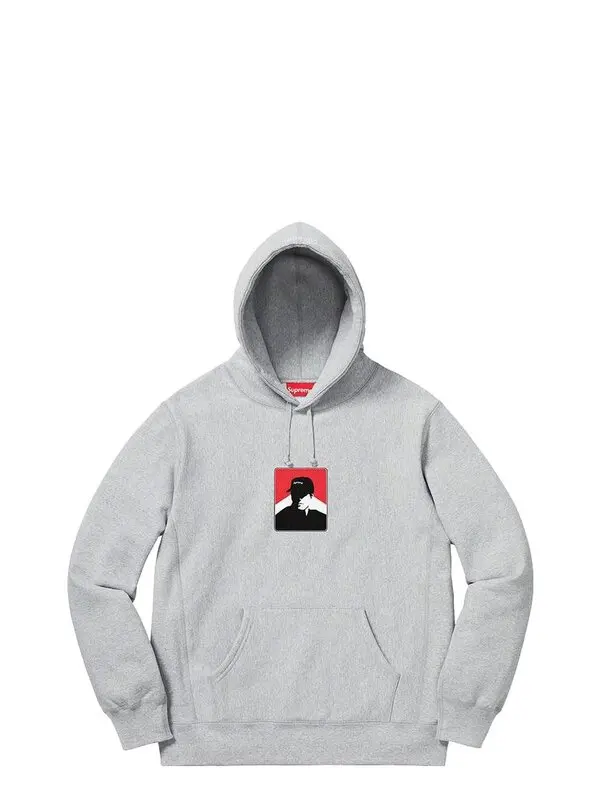 Supreme Portrait Hoodie - Grey/red/black