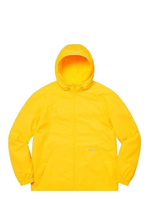 Supreme Reflective Zip Hooded Jacket - Yellow/black