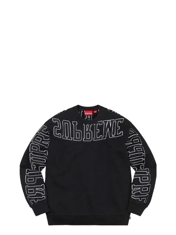 Supreme Multi Arc Crewneck - Black/white