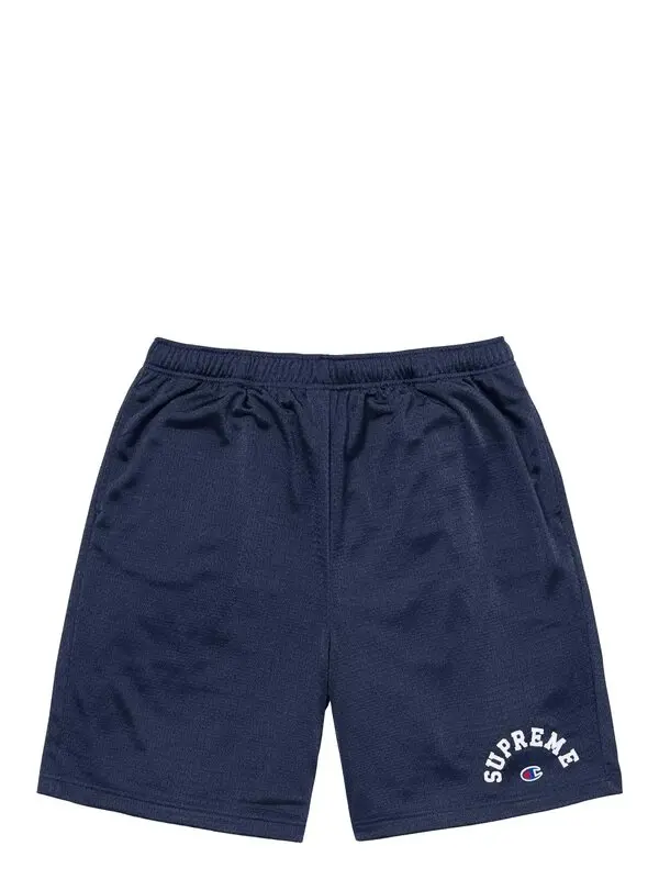 Supreme X Champion Mesh Shorts - Navy/white