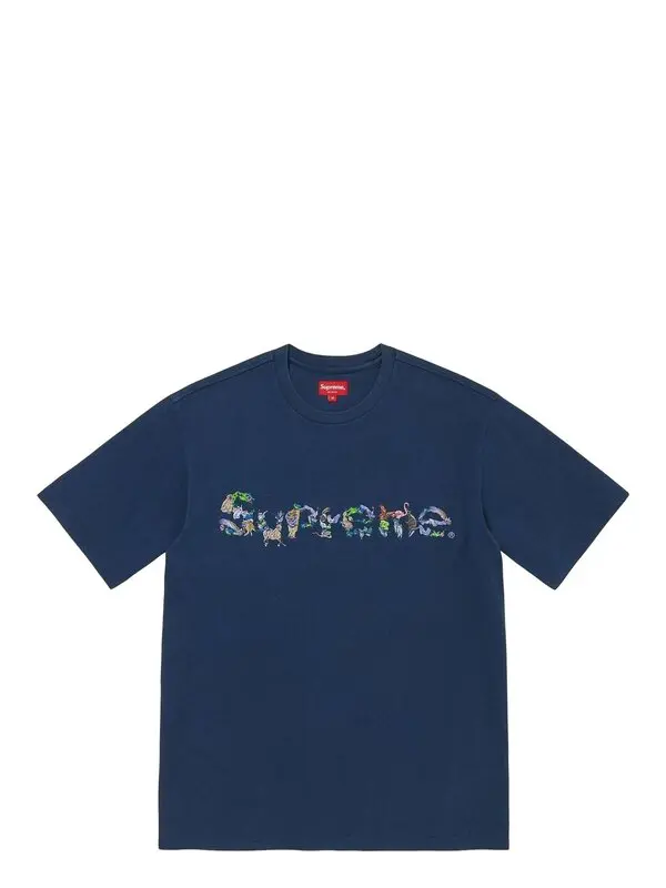 Supreme Ss23 Week12 Animal Kingdom T-shirt - Navy