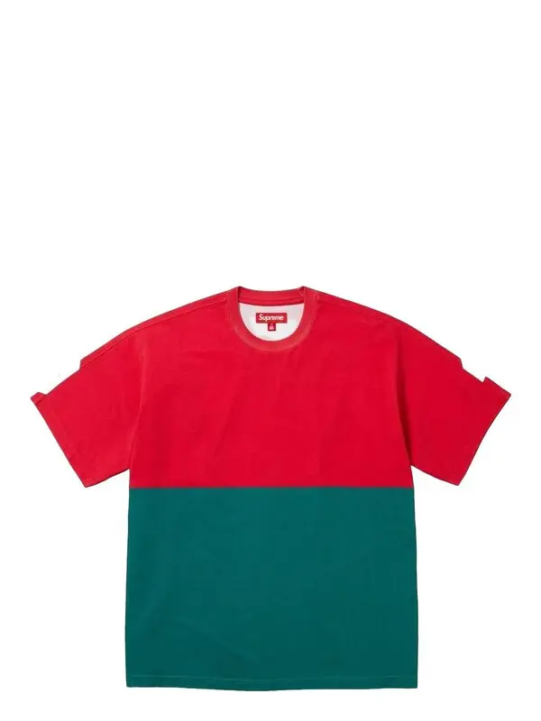 Supreme Fw23 Week7 Split T-shirt 'red - Red/green