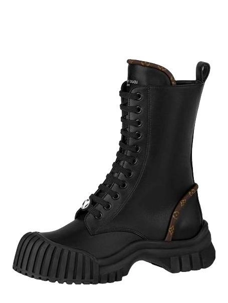 LOUIS VUITTON Circle Ruby Flat Ranger Boots - Black/brown