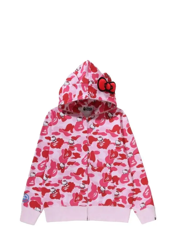 A BATHING APE X Hello Kitty Camouflage Full Zip Hoodie - Pink