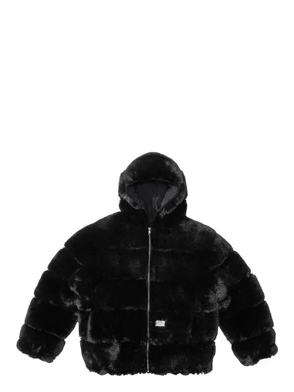 Supreme X Wtaps Faux Fur Hooded Jacket - Black