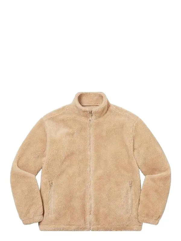 Supreme Star Fleece Jacket - Beige/black