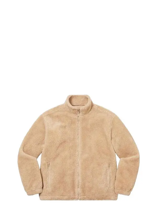 Supreme Star Fleece Jacket - Beige/black