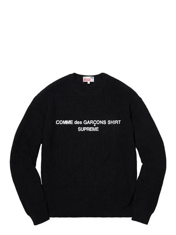 Supreme Fw18 X Comme Des Garcons Sweater - Black