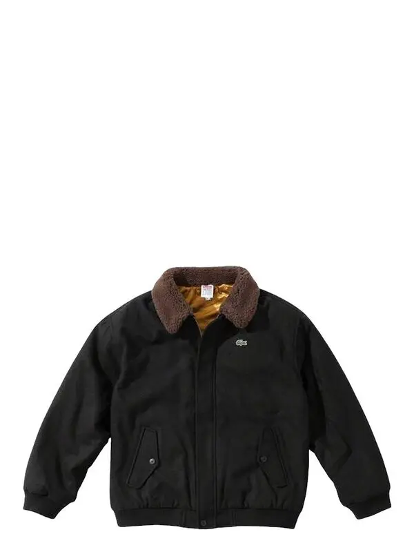 Supreme Lacoste Wool Bomber Jacket - Black