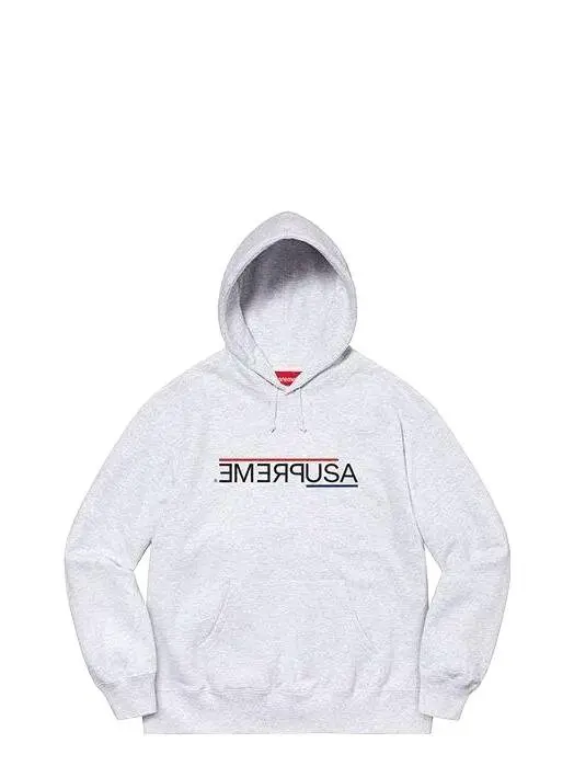 Supreme Usa Hooded Sweatshirt - Grey/black