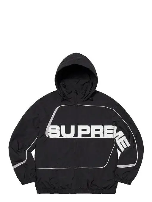 Supreme Paneled Track Jacket - Black/white