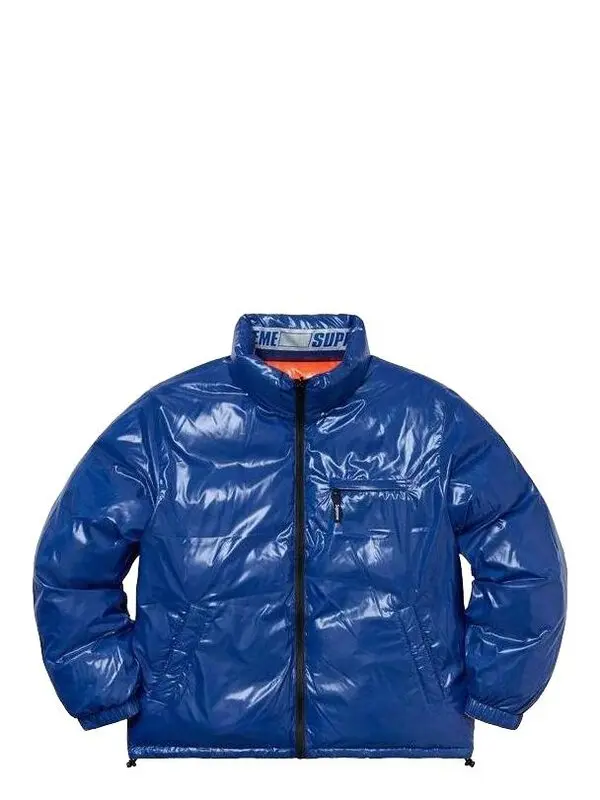 Supreme Shiny Reversible Puffy Jacket - Blue/orange