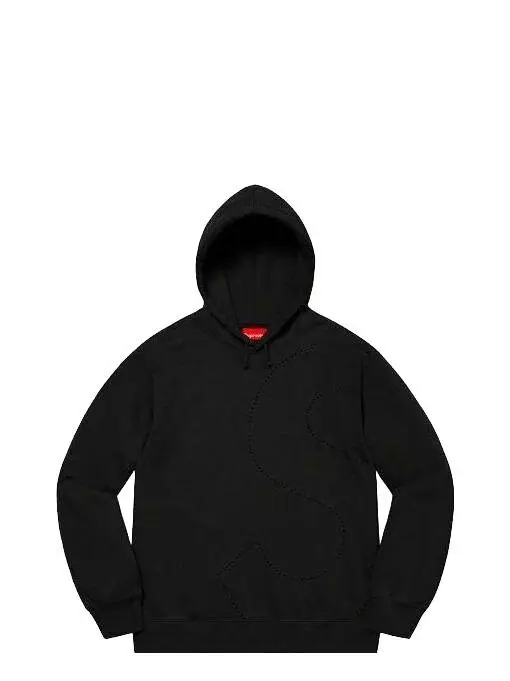Supreme Laser Cut S Logo Hooded Sweatshirt - Black