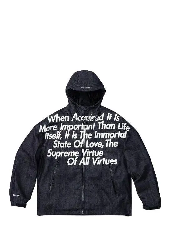 Supreme X Junya Watanabe Comme Des Garons Gore-tex Denim Parka - Black/white