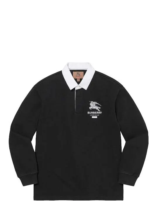 Supreme X Burberry Rugby Polo 'black White - Black/white