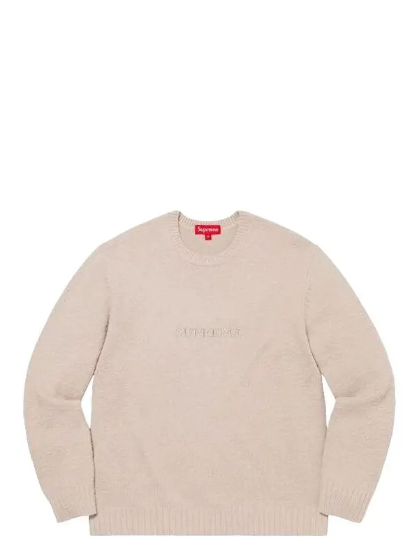 Supreme Textured Pullover Sweater - Beige