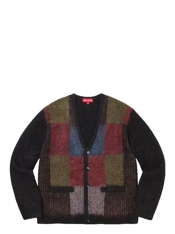 Supreme Brushed Grid Cardigan - Multi-color