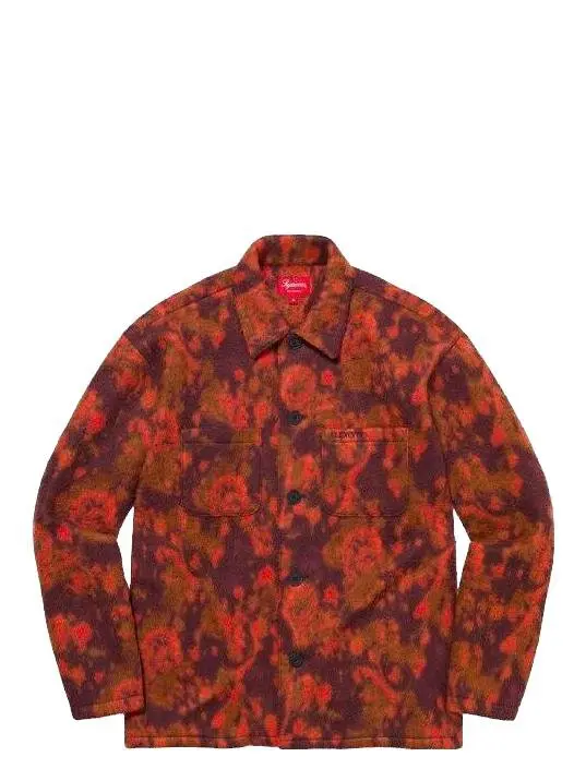 Supreme Paisley Fleece Shirt 'cooper - Copper