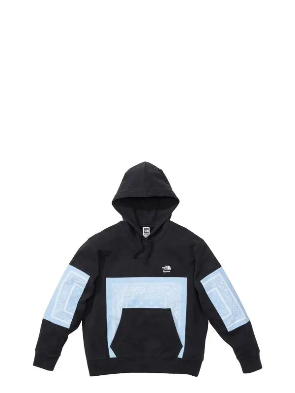 Supreme X The North Face Bandana Hooded Sweatshirt - Black/teal