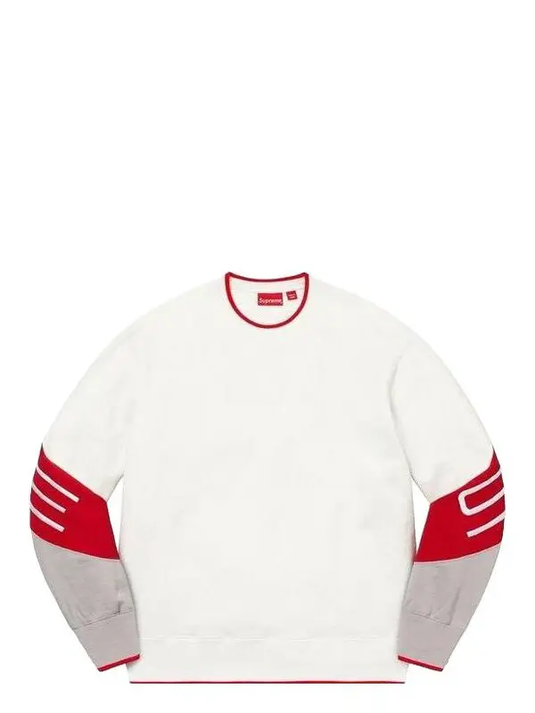 Supreme Stretch Crewneck - White/red/grey