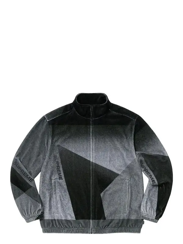 Supreme Geo Velour Track Jacket - Black