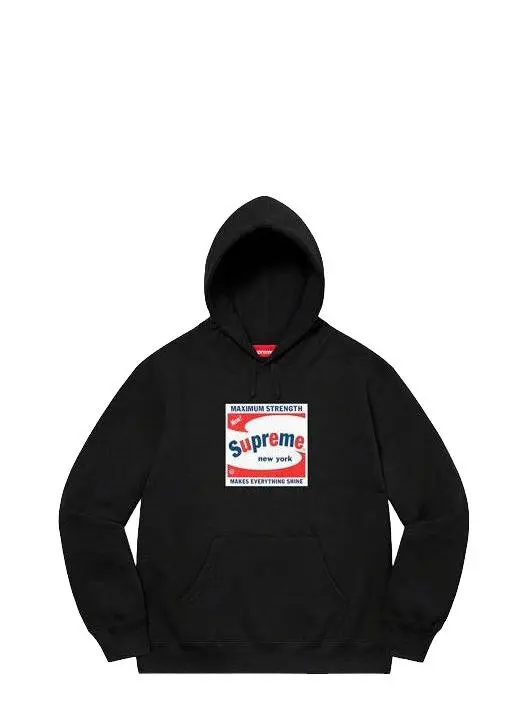Supreme Shine Hooded Sweatshirt - Black/white/red