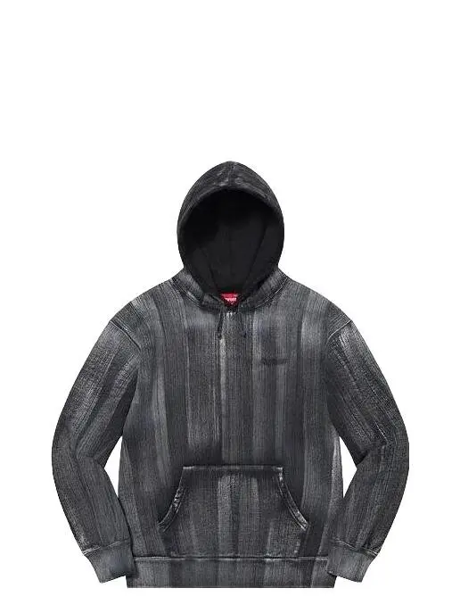 Supreme Brush Stroke Hooded Sweatshirt - Black/white