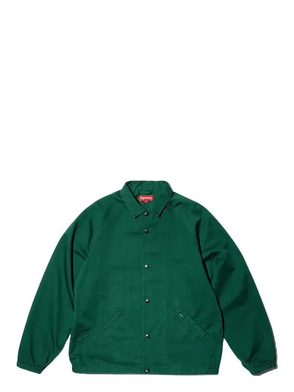 Supreme X Antihero Snap Front Twill Jacket - Green/red