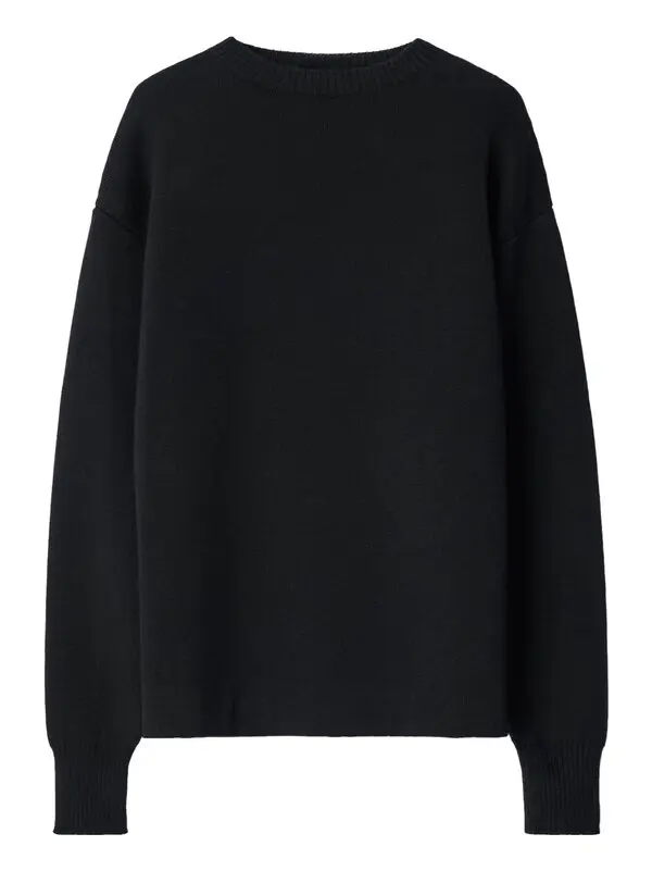 LEMAIRE Double-face Boat-neck Jumper - Black