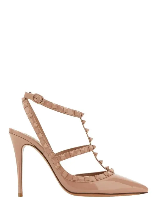 Valentino Garavani Rockstud Pointed-toe Pumps - Nude