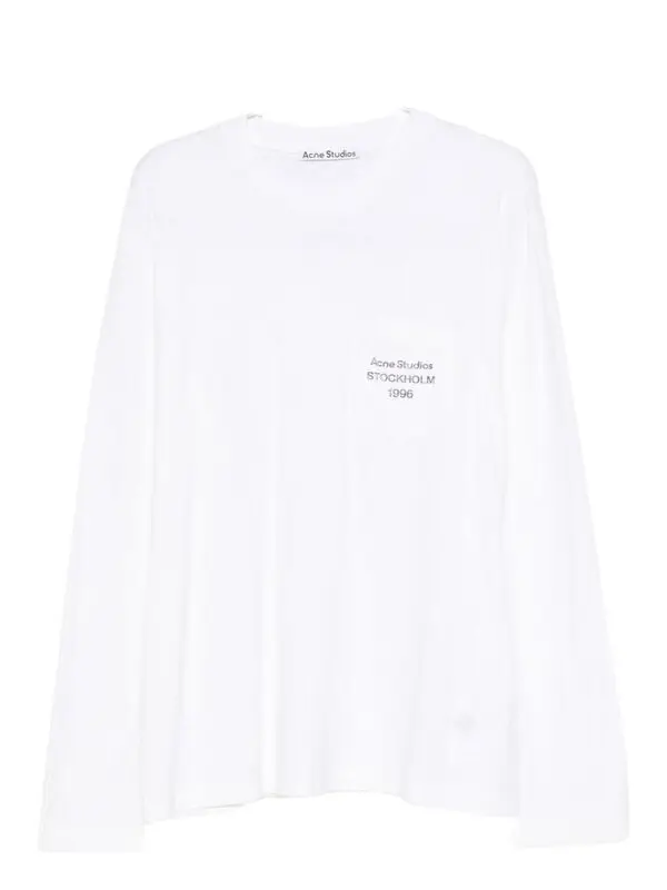Acne Studios Logo T-shirt - Optical White