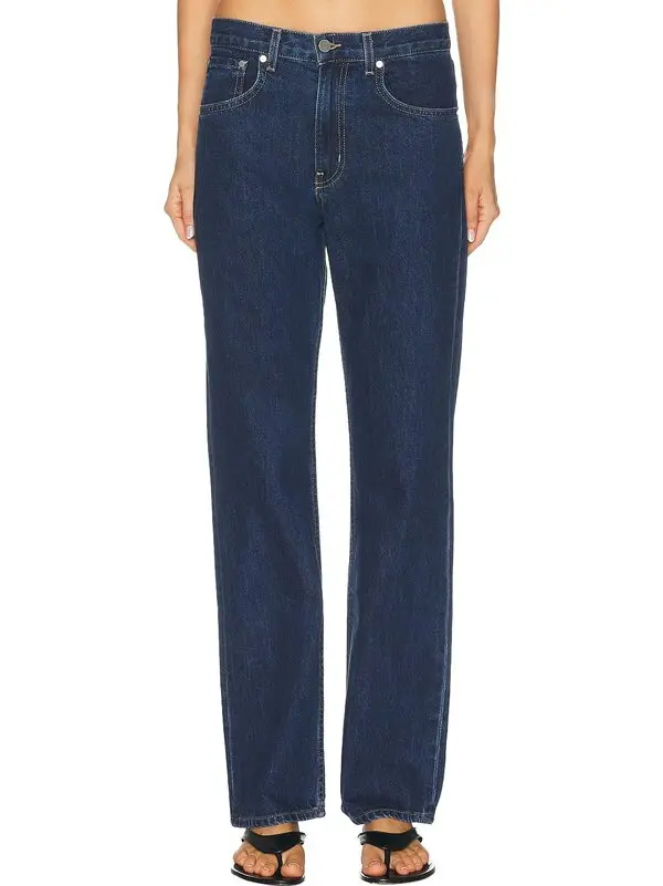 TWP Kent St Slim Straight Leg Denim - Dark Stone
