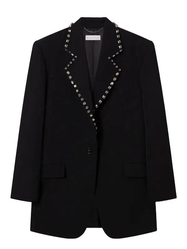 Stella McCartney Embellished Long Sleeve Blazer - Black