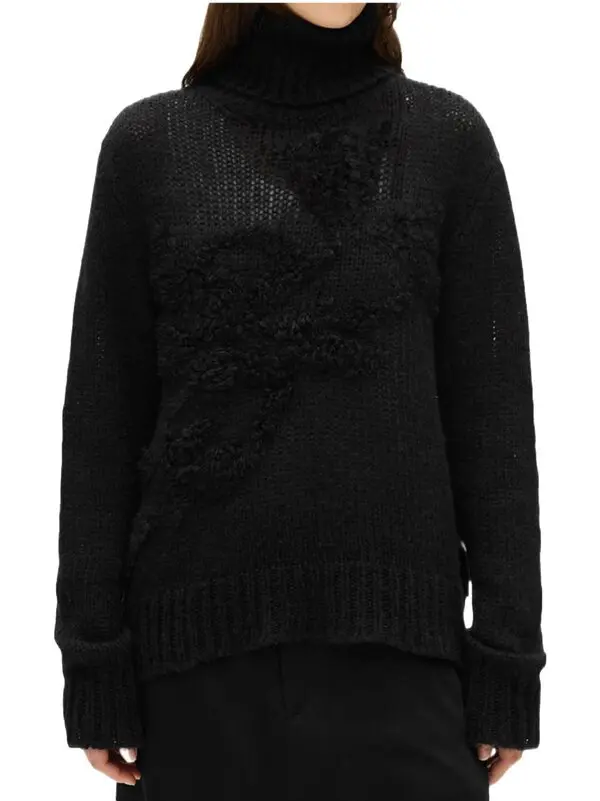 ANN DEMEULEMEESTER Fransina Turtleneck Sweater - Black